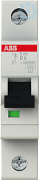 ABB Leitungsschutzschalter S201-B6 B6 1-Polig 6kA - hiplo24.de