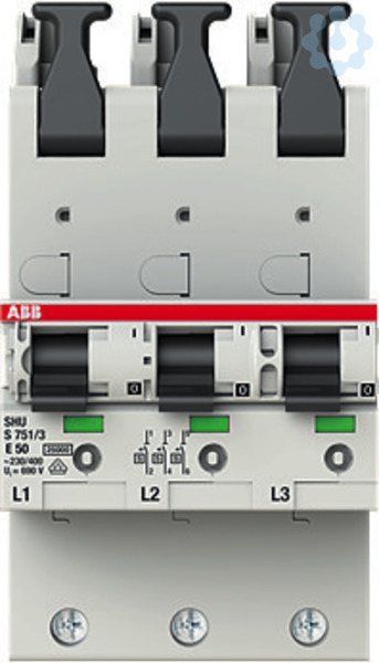 ABB SLS-Schalter 50A 3-polig Sammelschiene S751/3-E50 - hiplo24.de