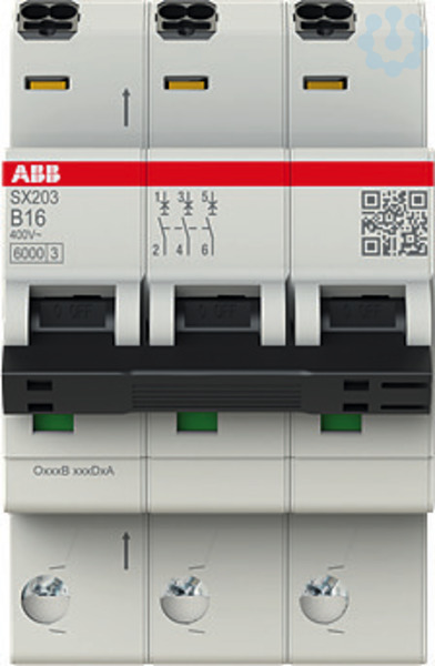 ABB Sicherungsautomat Flexline B16 3-polig16A 6kA SX203-B16 - hiplo24.de