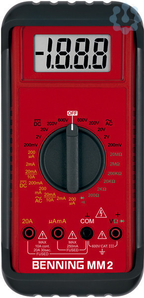Benning Digital-Multimeter MM2 1000 V DC 044028 - hiplo24.de