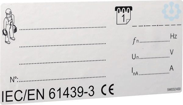 HAG Typenschild IEC / EN 61439- VZ123CE - hiplo24.de